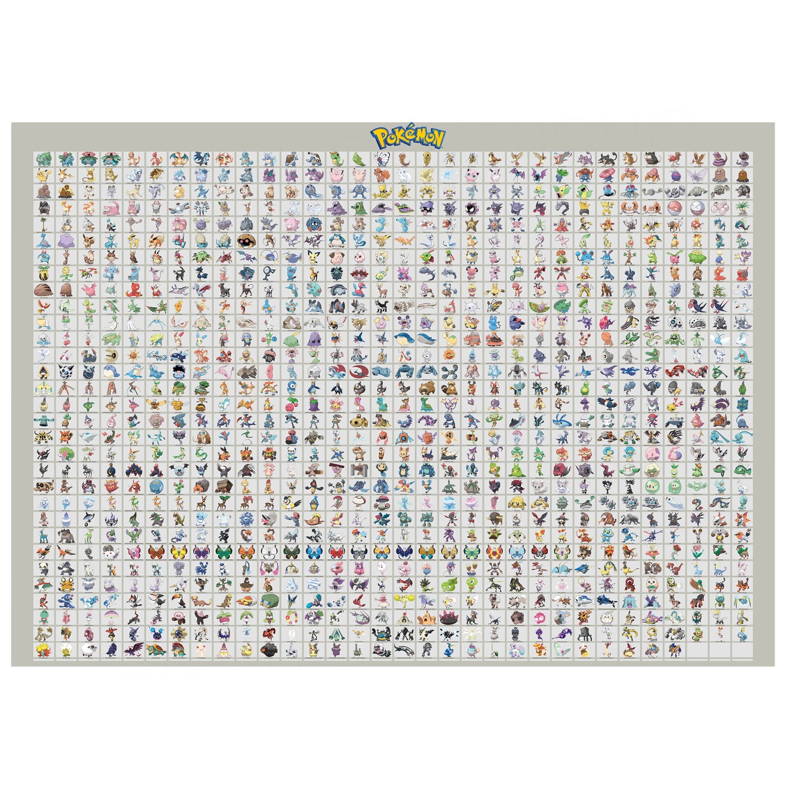 Pokemon Full Pokedex 1-816 Gen 1 To Gen 8 Poster Art Print A5 A4 A3 A2 ...