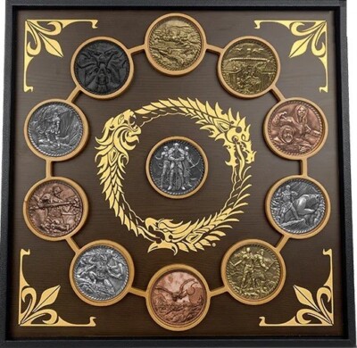 The Elder Scrolls Online Commemorative Coin Set Framed Display Case ESO ...