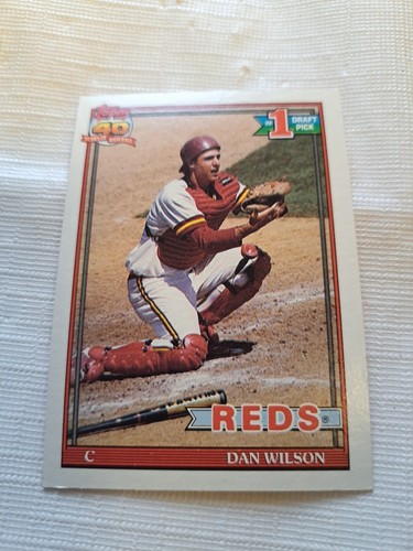 Dan Wilson 1991 Topps Baseball Card Rookie Cincinnati Reds #767 | eBay