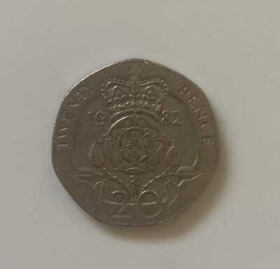**GENUINE** 1982 20p Twenty Pence Coin **ORIGINAL FIRST YEAR MINT ...