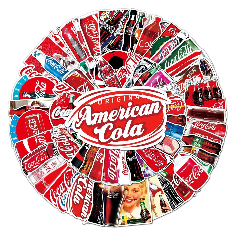 75 Pic Coka Cola Skateboard Stickers bomb Laptop Luggage Decals Dope ...