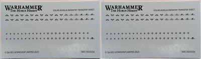 2x Solar Auxilia Infantry Transfer Sheet Horus Heresy Warhammer 40k 30k ...