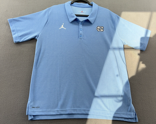 Nike Jordan Shirt Mens Large UNC Football Team Issued Polo Standard Fit ...