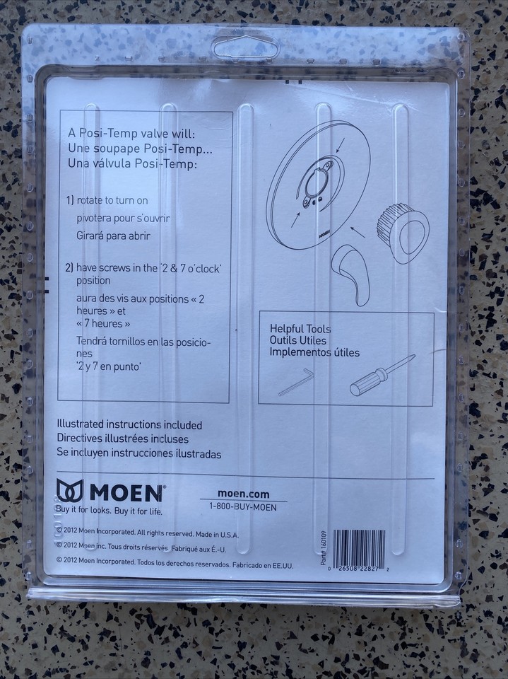 Moen Chrome Bathtub/Shower Posi-Temp Escutcheon Plate 179102 NEW | eBay