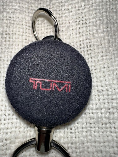 TUMI Black Felt Retractable Key Fob, Keychain, Badge Clip, Excellent | eBay