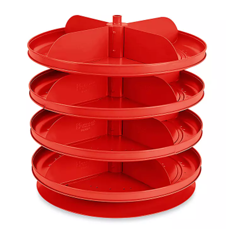 RED TABLE TOP ROTABIN 17"x18" 4 SHELF | eBay