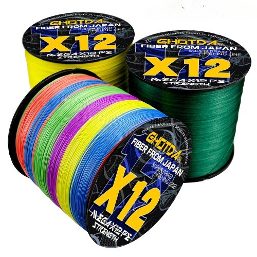 X12 Braided Fishing Line PE Fishing Weaves Super Strong Power 20-120LB ...
