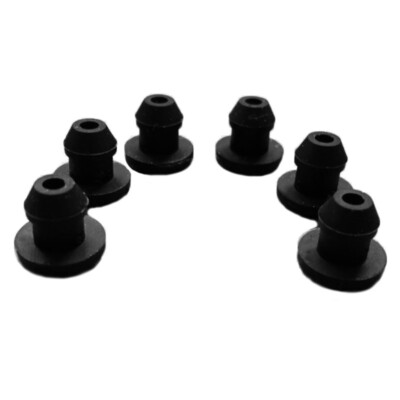 Black Snap-on Hole Plug Silicone Rubber Blanking End Caps Seal Stopper ...