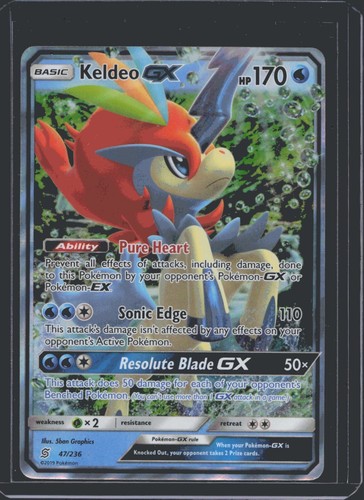 Pokemon TCG Unified Minds Keldeo GX Ultra Rare 47/236 | eBay