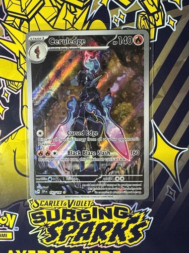 Pokemon Surging Sparks SV08 Ceruledge - 197/191 IR Illustration Rare NM ...