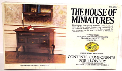 Vtg X-Acto Miniature Chippendale Lowboy 1724 Model #40024 NOS Factory ...