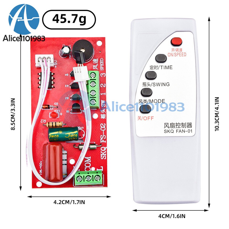 Electric Fan Modified IR Remote Control board Circuit board Control ...