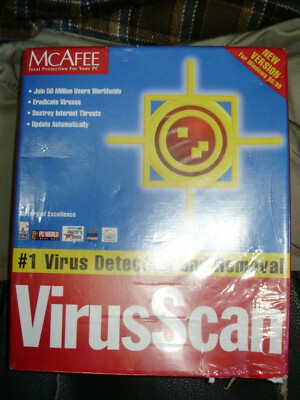 McAfee Virus Scan CD rom Win 98 95, NT workstation, 3.1, DOS, & OS/2 ...