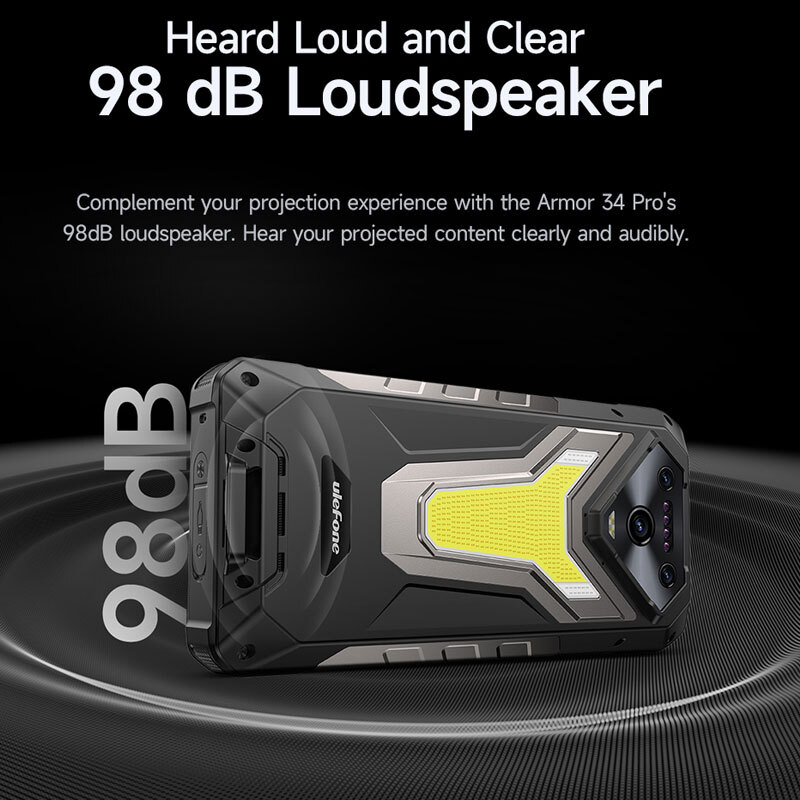 Unlocked DLP Projector 5G AI Rugged Phone Android Outdoor Ulefone Armor ...