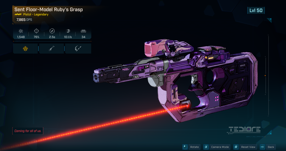 Borderlands 4 Ruby's Grasp Ripper Thrown Gun PC/XBOX/PS | eBay