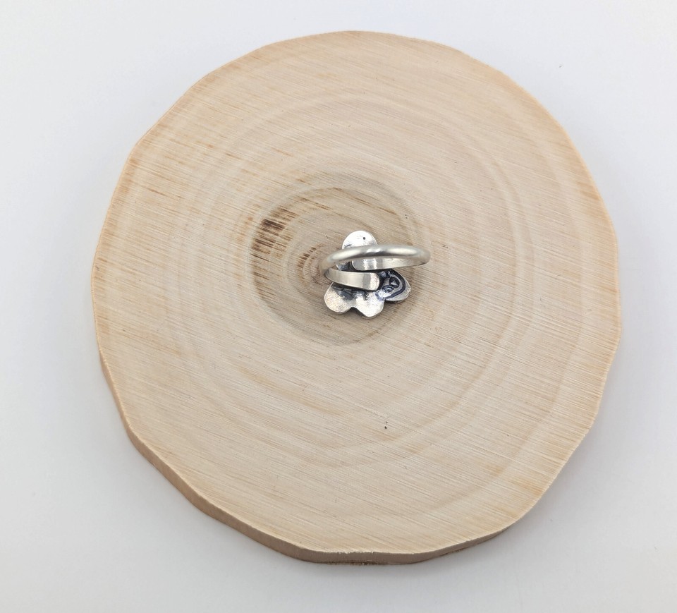 Navajo Pink Conch Shell Ring w/ Fan Design Native American Sterling ...