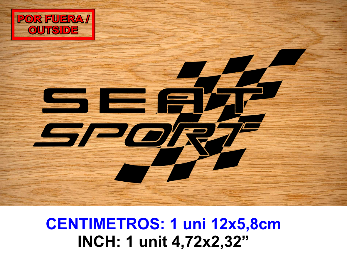 SEAT SPORT 12cm VINILO PEGATINA VINYL STICKER DECAL AUFKLEBER ...