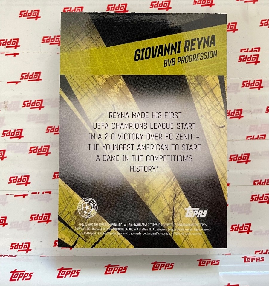 2021 Topps X Giovanni Reyna American Dream #37 Giovanni Reyna BVB ...