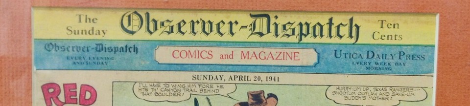 Red Ryder - Death of Red Ryder - Daily Observer - 4/20/1941 - Framed ...
