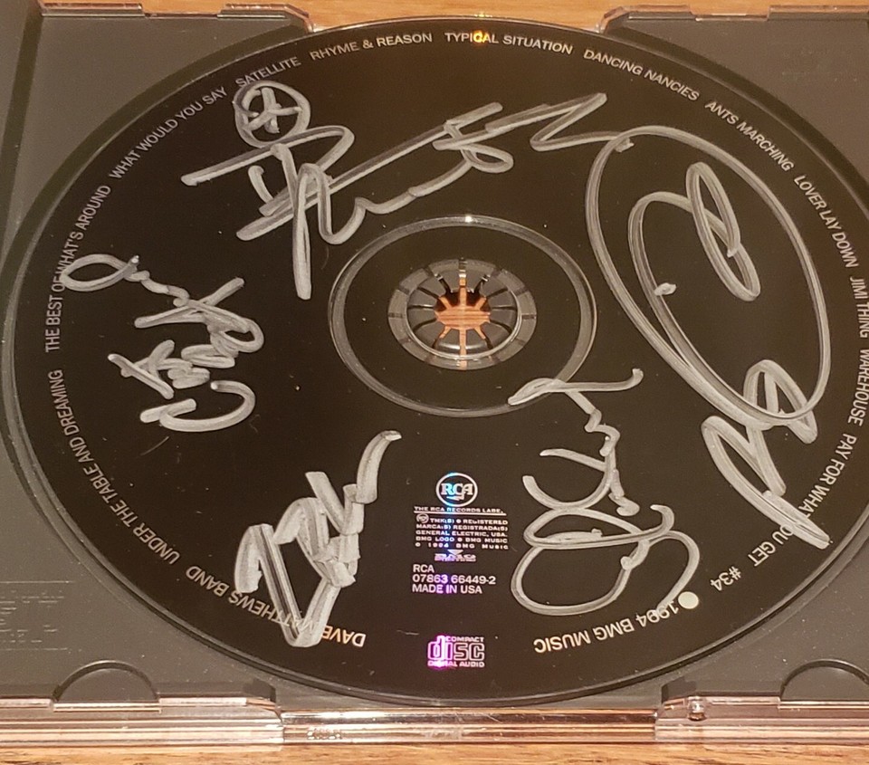 Dave Matthews Band Signed Autographed Debut Cd Entire Band ALL ORGINAL ...