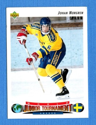 1992-93 Upper Deck #225 Johan Norgren WJT Sweden | eBay