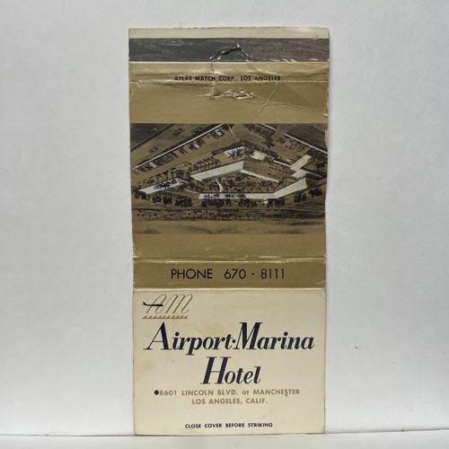 Airport Marina Hotel Los Angeles, California Match Cover | eBay