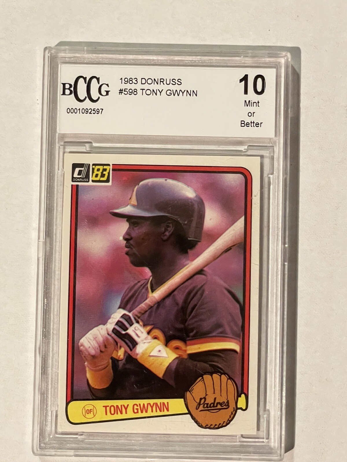 1983 Donruss #598 Tony Gwynn Rookie Card BGS BCCG 10 Mint+ | eBay