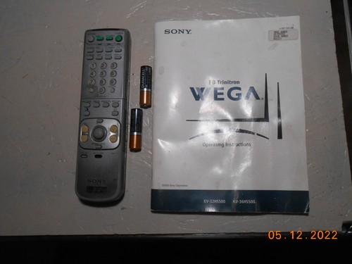 REMOTE CONTROL SONY TV RM-Y186 WITH MANUAL AND BATTERIES | eBay