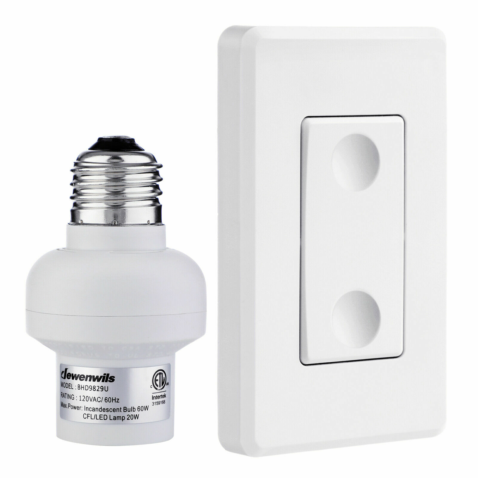 DEWENWILS Wireless Remote Control Light Lamp Socket Bulb Base Adapter ...