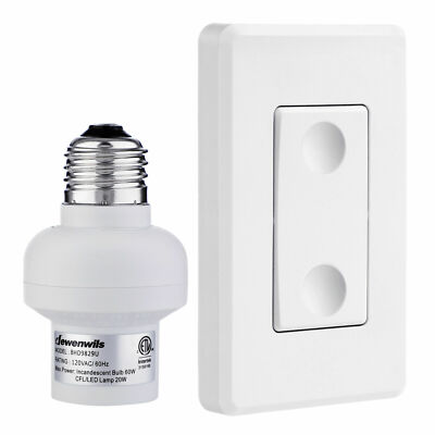 DEWENWILS Wireless Remote Control Light Lamp Socket Bulb Base Adapter ...