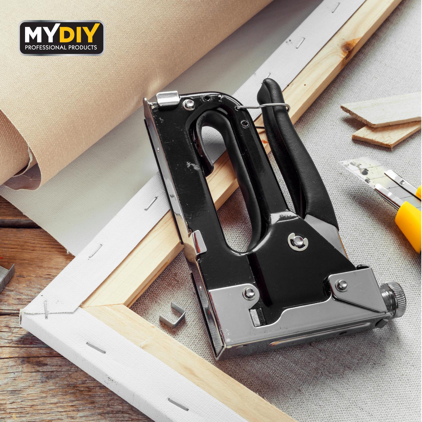 Staple Gun Heavy Duty Tacker Upholstery Stapler Fabric Wood Craft ...