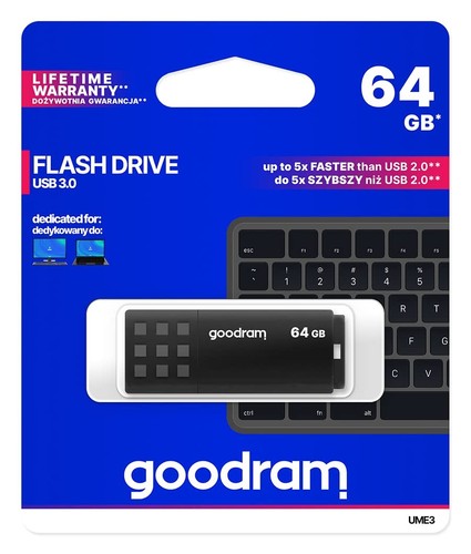 goodram USB Memory Stick with 64GB UME3 - USB 3.0 Data Storage Pen ...