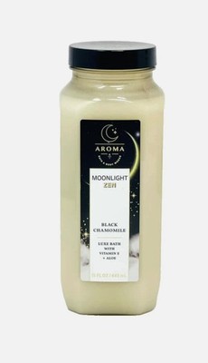 3 BATH & BODY WORKS AROMA MOONLIGHT ZEN BLACK CHAMOMILE LUXE BATH 15 FL ...