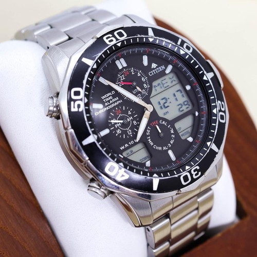 Citizen Promaster C300-T014437 Chronograph World Time ST.Steel Quartz ...