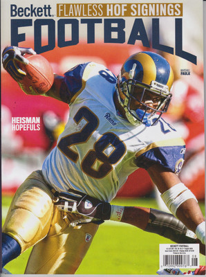 Football Beckett Price Guide Magazine August 2025 Marshall Faulk Cover ...