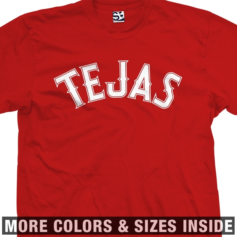 Tejas Ranger Shirt | Baseball Style Font Letters TX Texas Unisex | eBay