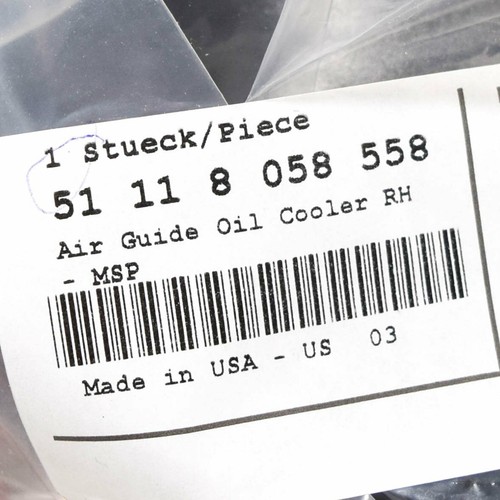 NEW BMW X6 F16 FRONT M BUMPER RIGHT AIR CHANNEL 51118058558 8058558 ...