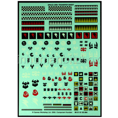 DEC42 DECALCO TRANSFER SHEET ORK OLD 10*14 WARHAMMER 40000 | eBay