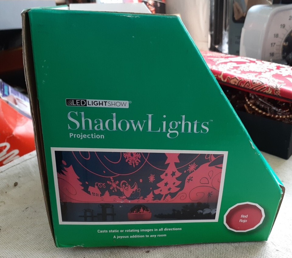 Shadow Lights Red Projection Rotating Holiday Scene Light Show New ...