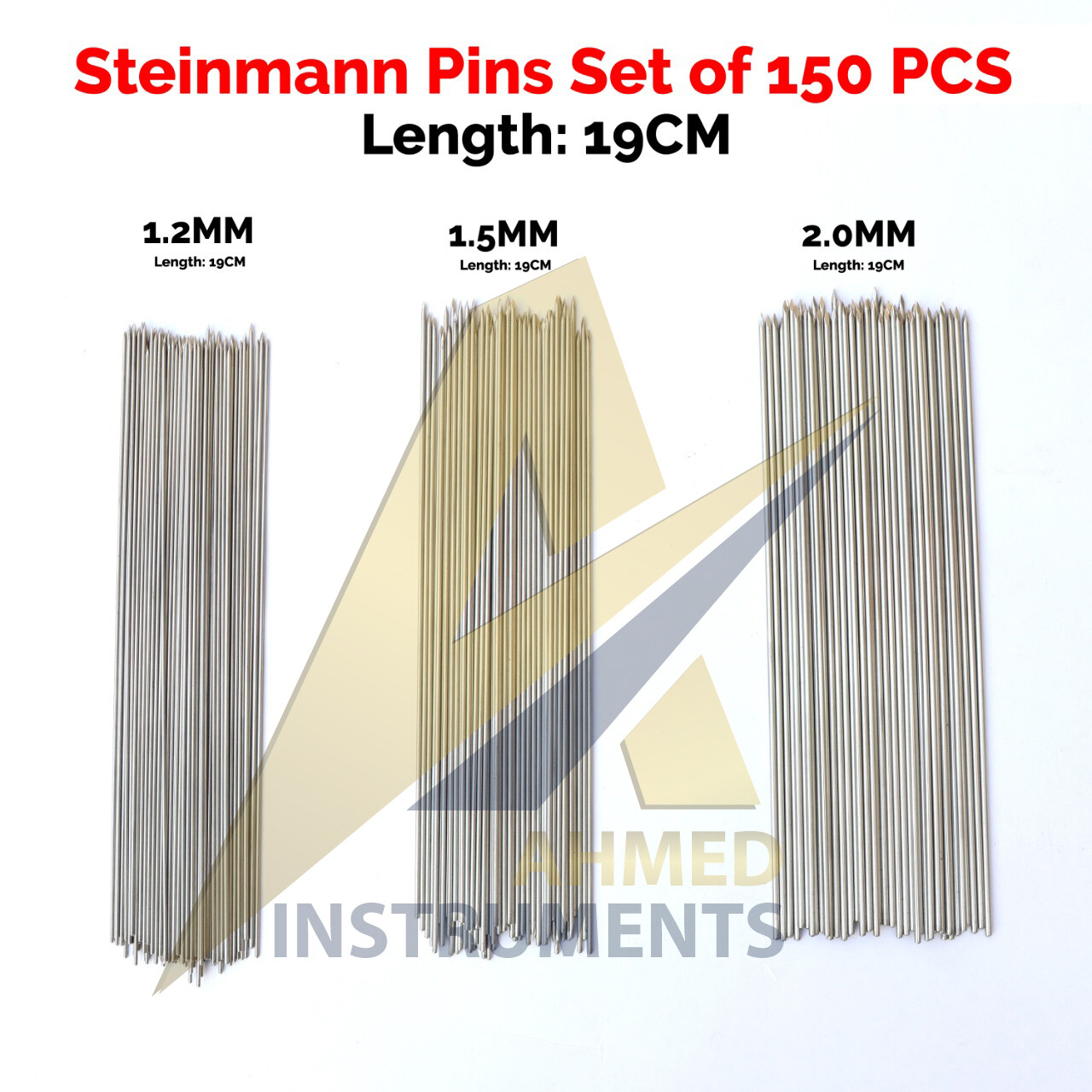 Steinmann Pins 19cm Set of 150 PCS Orthopedic Surgical High Quality ...