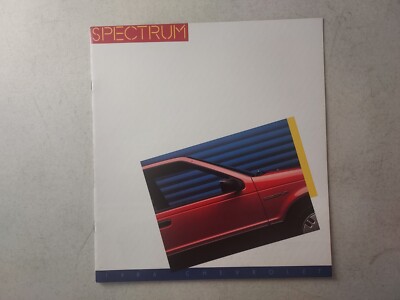 vintage 1986 Chevrolet GM Spectrum Hatchback Car Brochure Catalog 12 ...