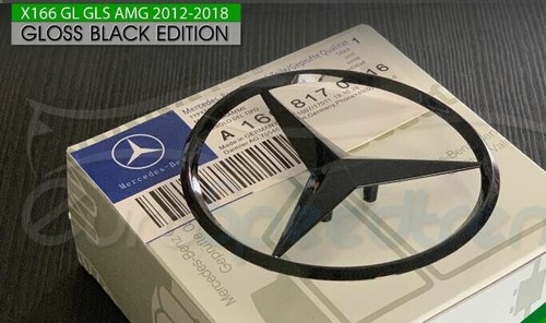 for GL GLS Gloss Black Star Emblem X166 AMG Rear Trunk Logo Badge OE ...