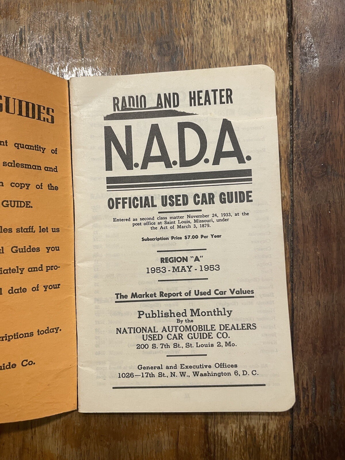 Vintage Auto May 1953 NADA Used Car Price Guide Hot Rod Gasser Rat Rod ...