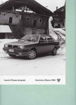 photo de presse / press photo original Lancia Prisma Integrale 03/1988 ...