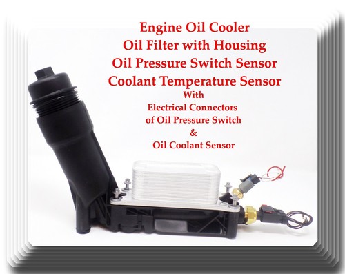 Housing W/ Oil Cooler+Oil Filter+Oil Pressure & Temperature Sensors W ...
