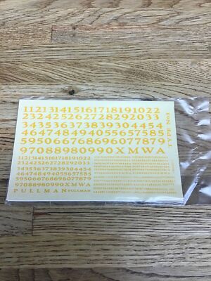 Walthers HO Scale Decal Numbers N558: Jungle Numbers Type #1 Yellow | eBay