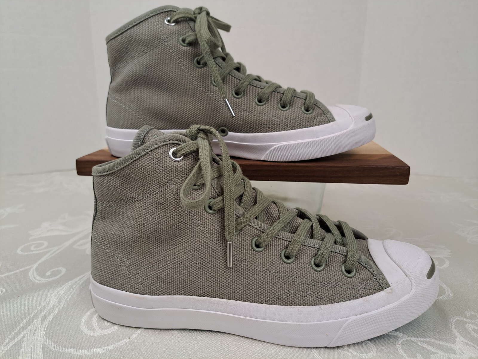 Converse Unisex Jack Purcell Canvas High Top Sneakers… - Gem