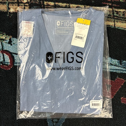 FIGS Casma Womens Med Three Pocket Scrubs Shirt Top Royal Blue | eBay