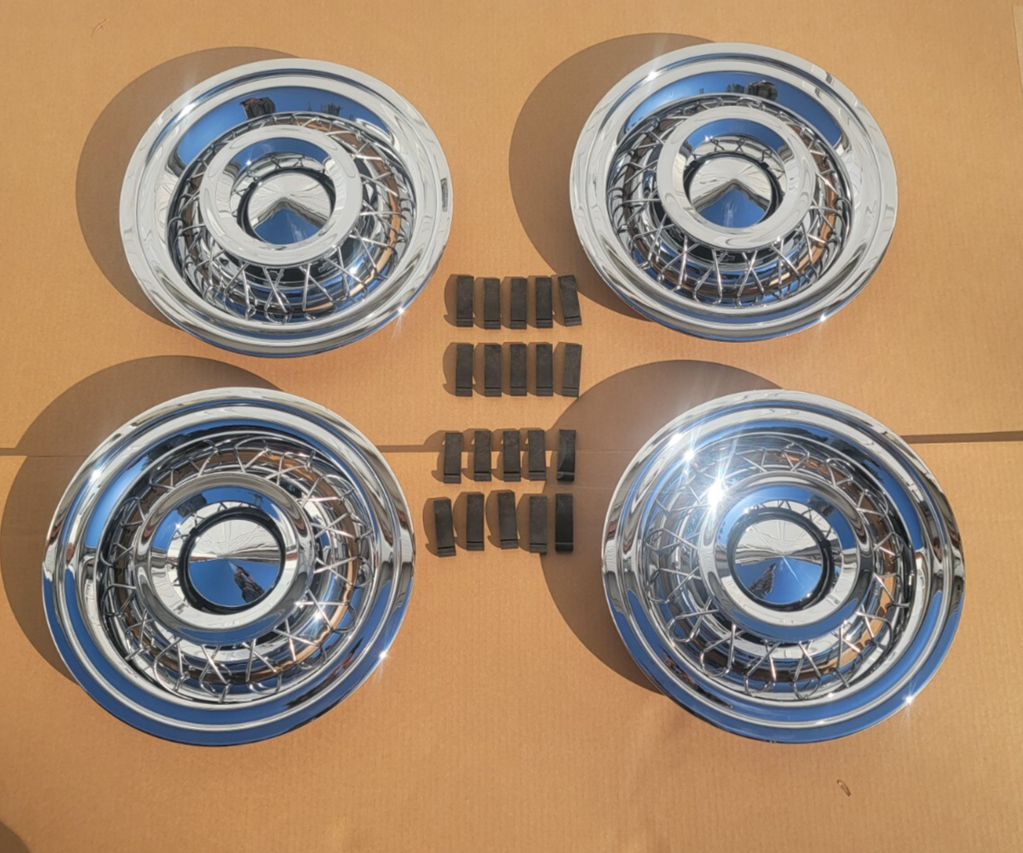 1956 CHEVY WIRE WHEEL COVERS COMPLETE SET with CENTER CAPS Set of 4 | eBay