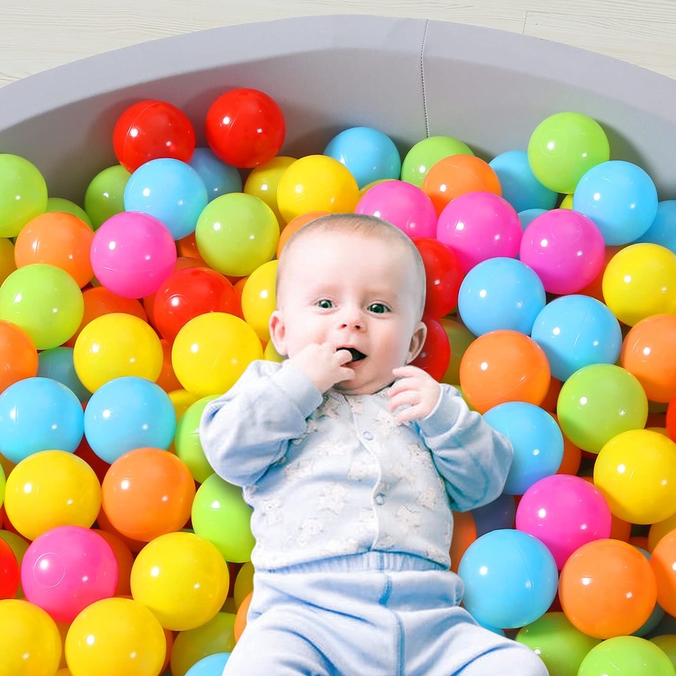 Heopeis Soft Plastic Ball Pit Balls for Kids - 100, 200, 500 Count ...
